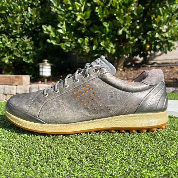 Ecco | Shoes | Ecco Biom Hybrid 2 Golf Shoes Mens 45 Gray Yak Leather ...